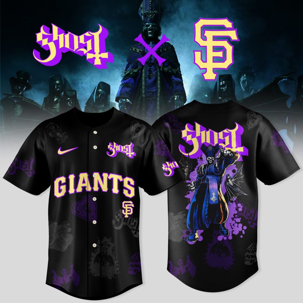 San Francisco Giants Ghost Band 2025 World Tour Black Jersey ...