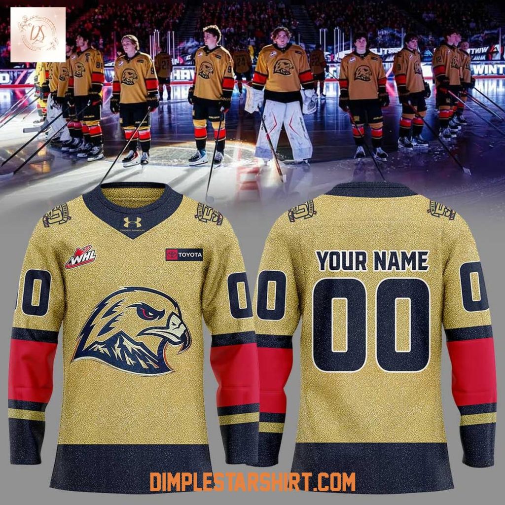 Portland Winterhawks 50th Anniversary Golden Uniform Hockey Jersey ...