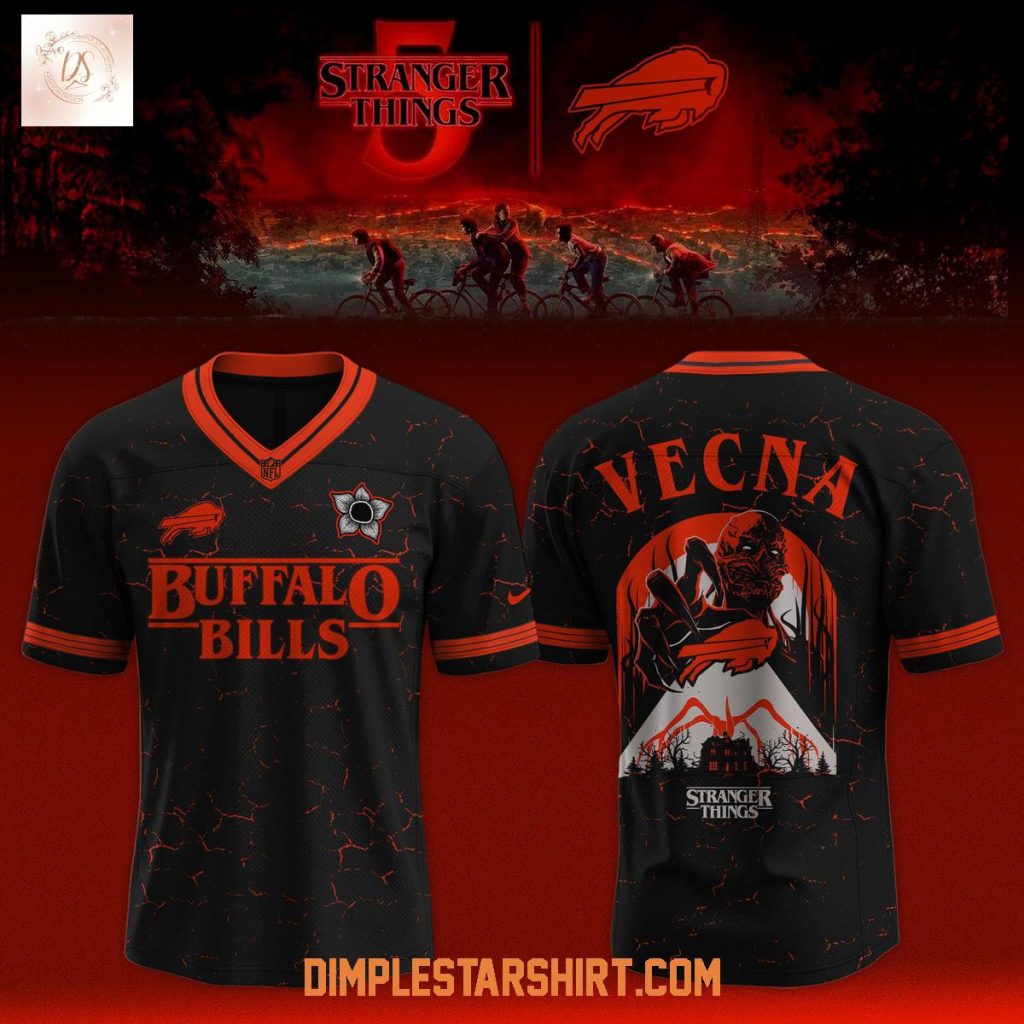 All Team NFL x Stranger Things 5 Football Jersey - Dimplestartshirt