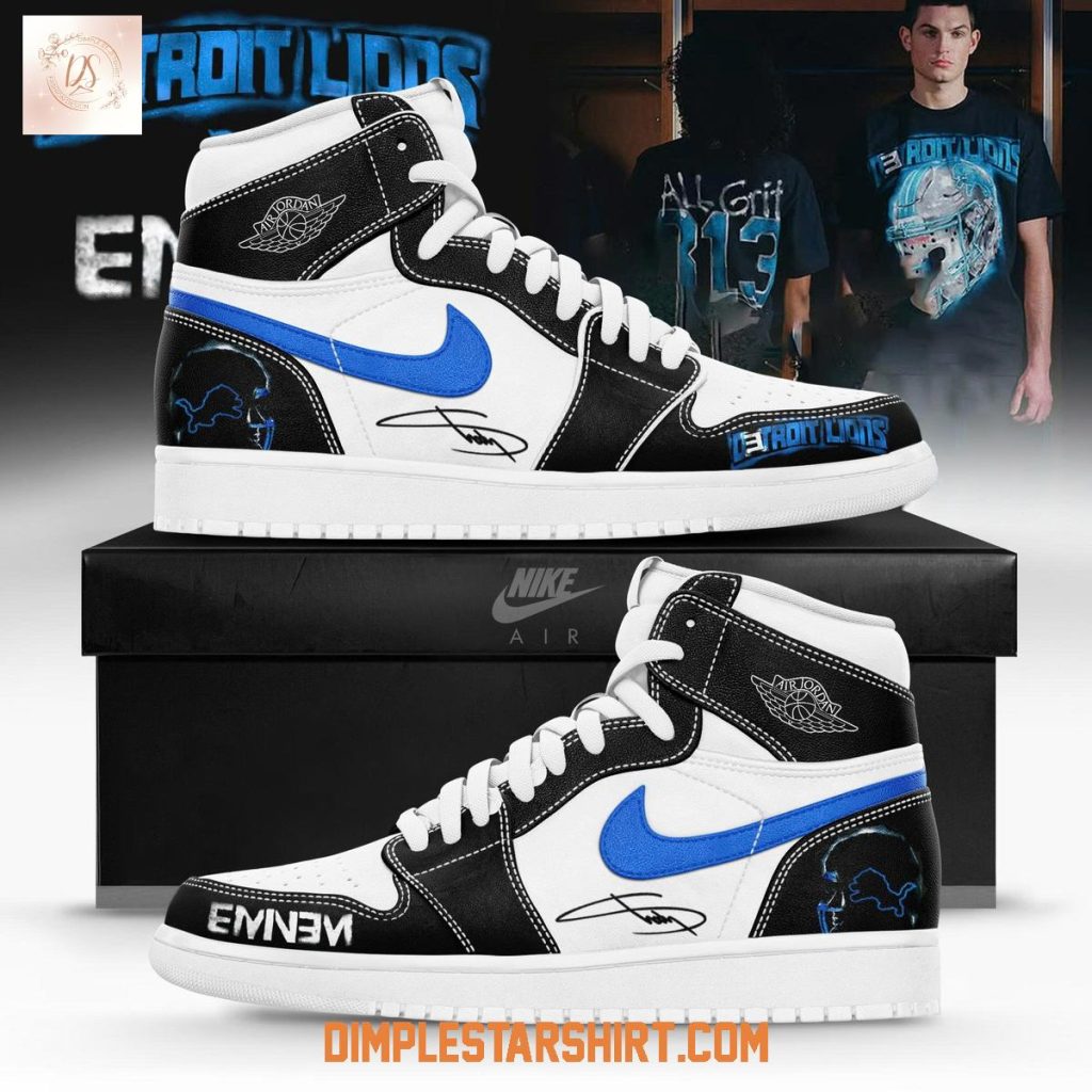 Eminem x Detroit Lions Thanksgiving Halftime Show Air Jordan 1 Shoes ...