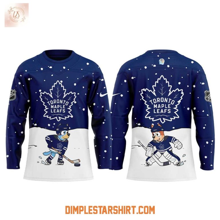 Toronto Maple Leafs x Bluey & Bingo Hockey Jersey - Dimplestartshirt