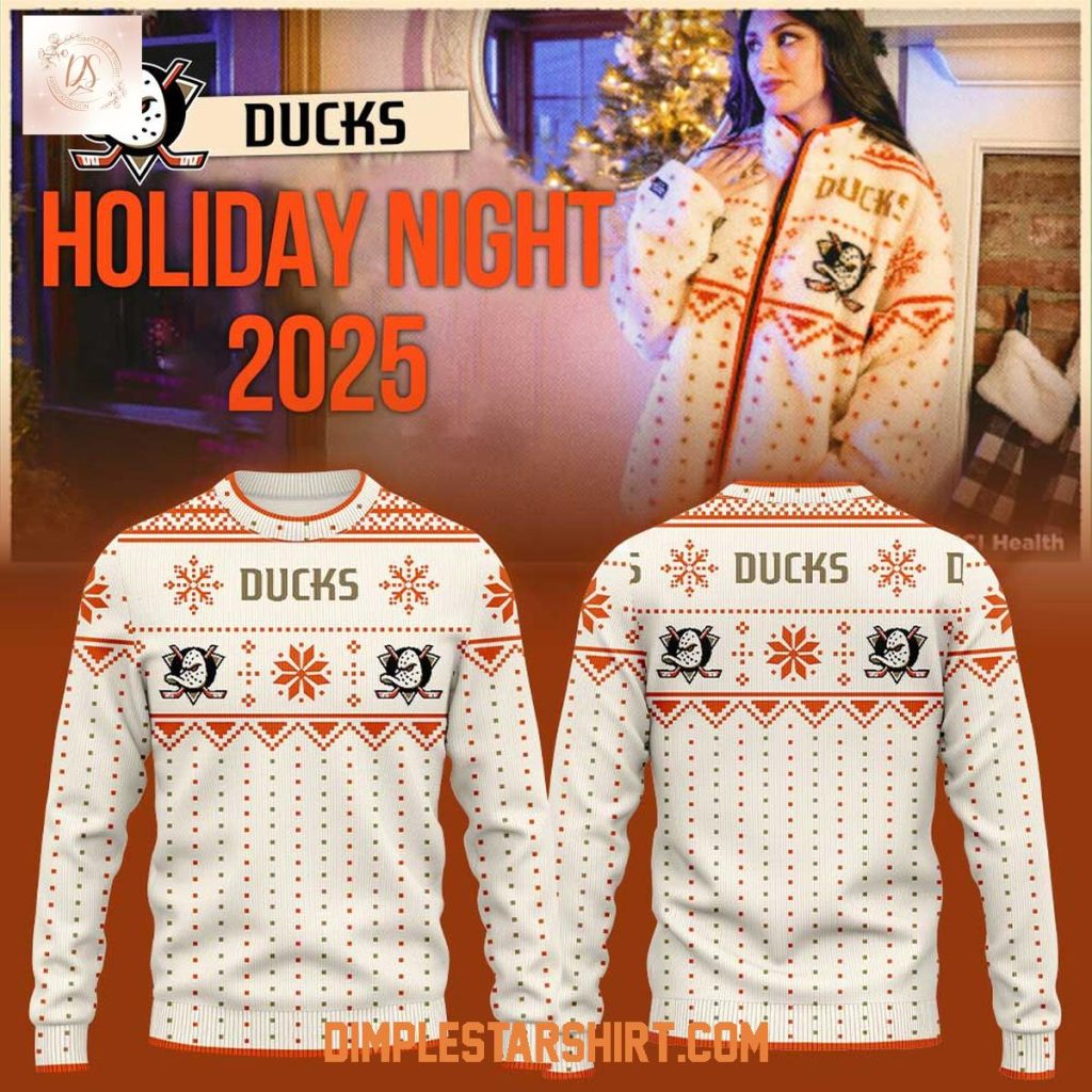 Anaheim Ducks Holiday Night 2025 Ugly Sweater - Dimplestartshirt