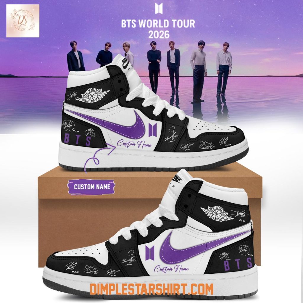 BTS Comeback World Tour 2026 Air Jordan 1 Shoes - Dimplestartshirt