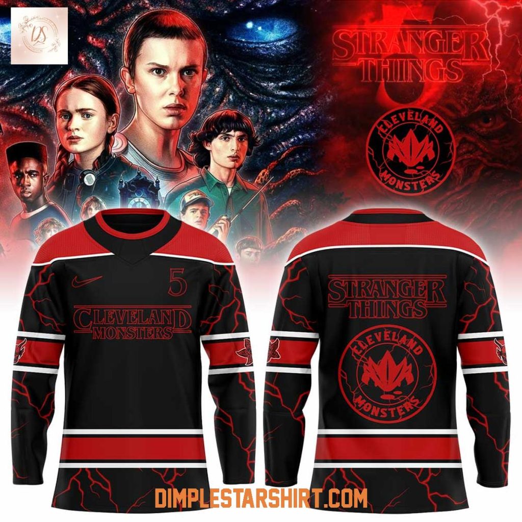 Cleveland Monsters Stranger Things 5 Hockey Jersey - Dimplestartshirt