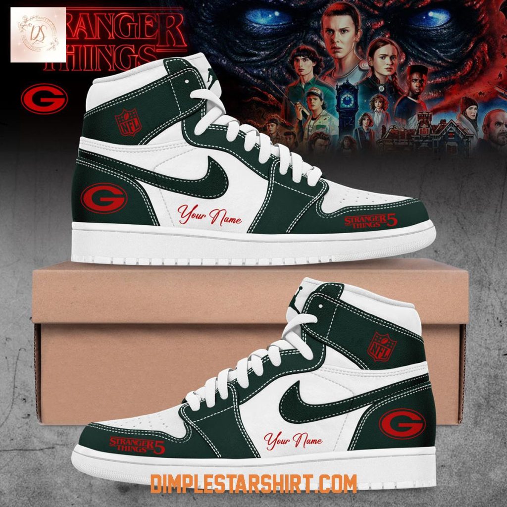 Green Bay Packers Stranger Things Air Jordan 1 Shoes - Dimplestartshirt