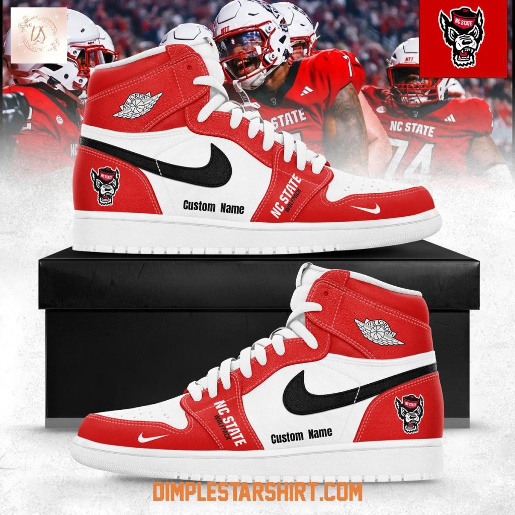 NC State Wolfpack 2025 Gasparilla Bowl Champions Air Jordan 1 Shoes ...