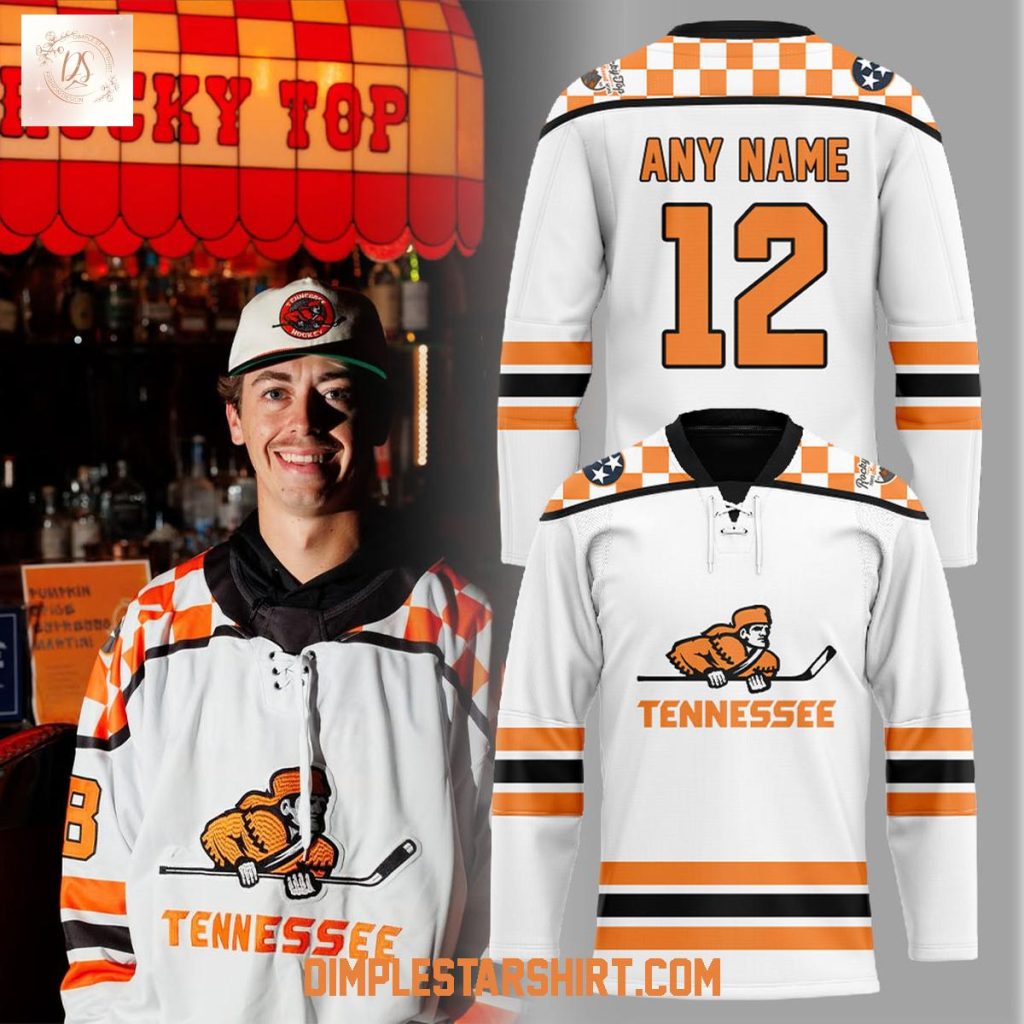 Tennessee Ice Hockey Chuck-A-Puck Uniform Jersey - Dimplestartshirt